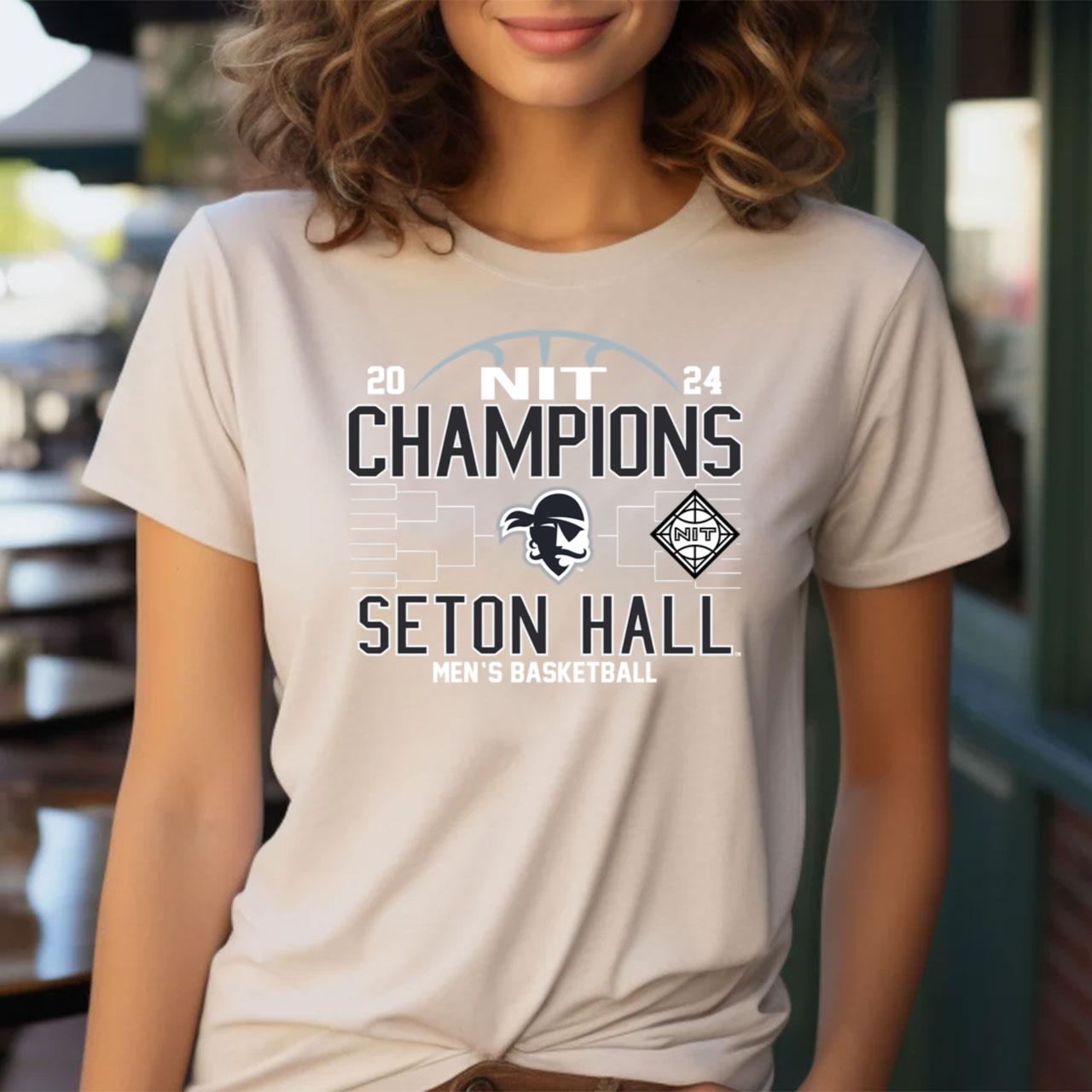 Seton Hall Pirates 2024 Ncaa Mens Basketball Nit Champions Tshirt ...