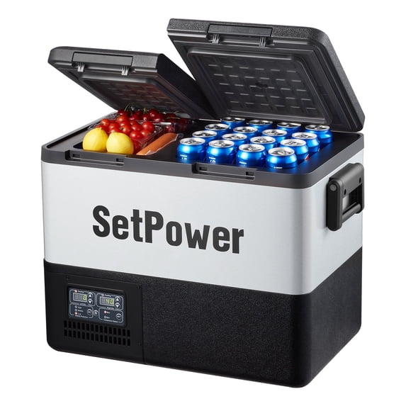 Setpower PT45 12V Portable Car Refrigerator Freezer with AC Adapter, 48 ...
