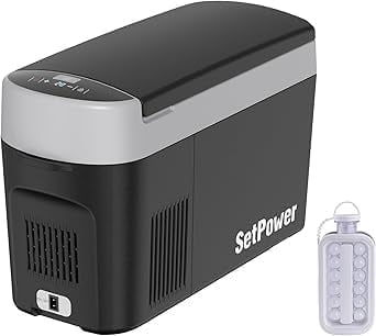 Setpower RV45D PRO 12V Camper Freezer, Dual Zone 45 QT/43L Fridge, 100 ...