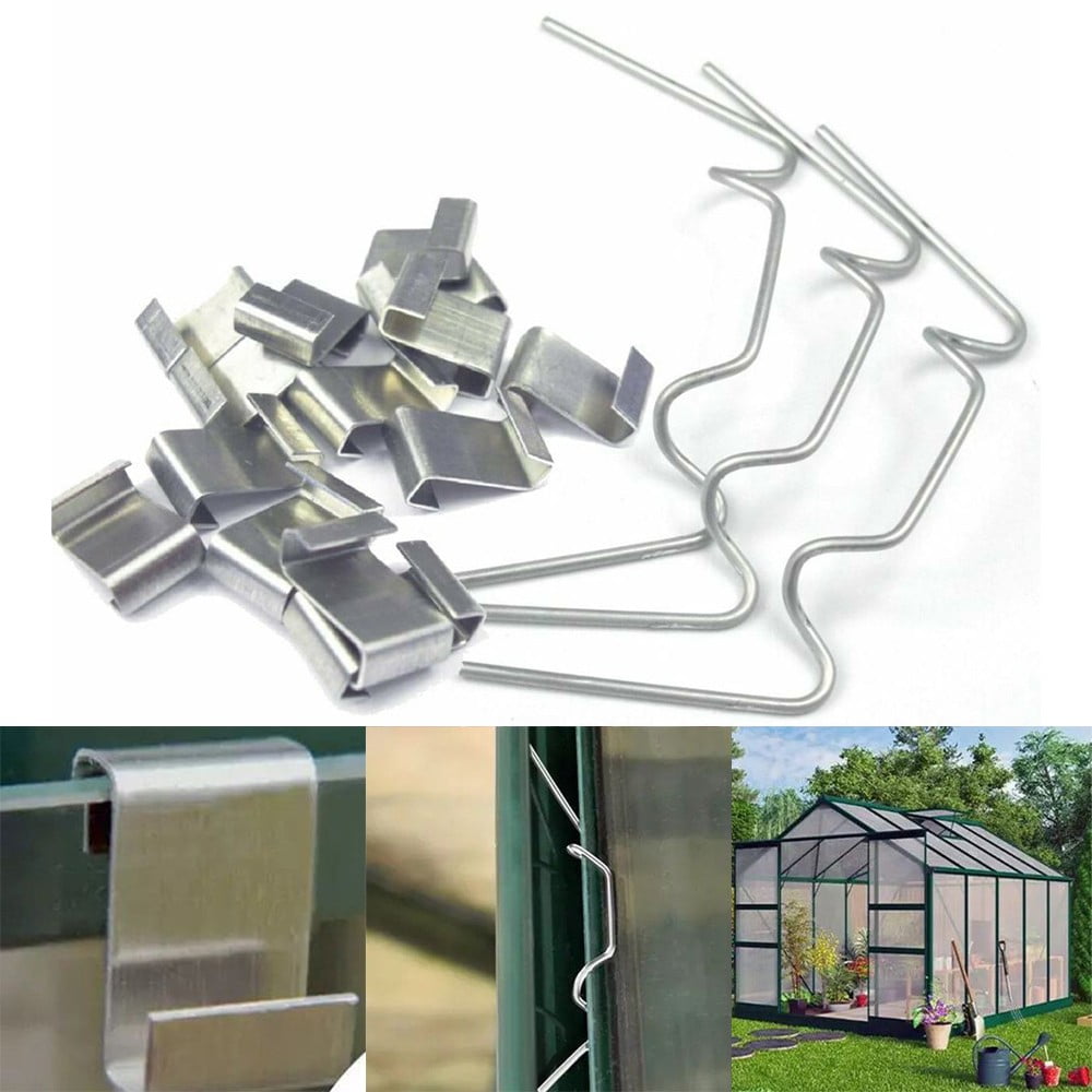 Sets W/Z Glasshouse Stainless Steel Glazing Clips Glass Fixed Clamps ...
