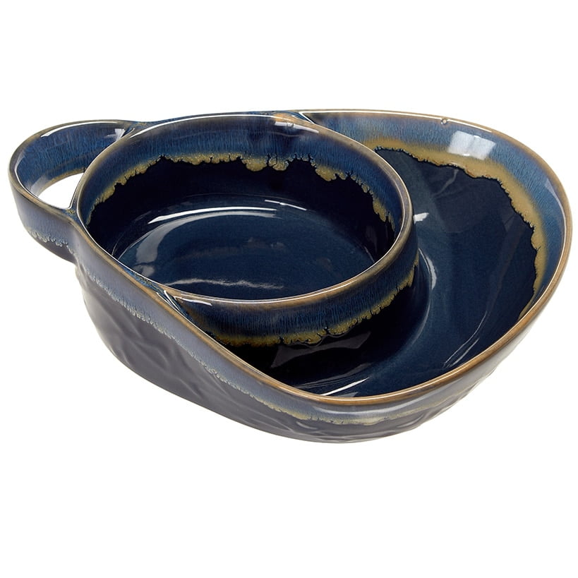 Sets of 2 Stoneware Soup & Side Bowls - Set of 2 Soup & Side Bowls Navy ...