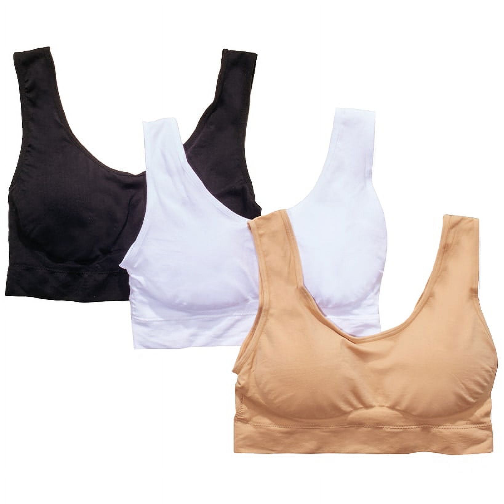 Sets of 3 Seamless Comfort Bras - Basic Large - Walmart.com