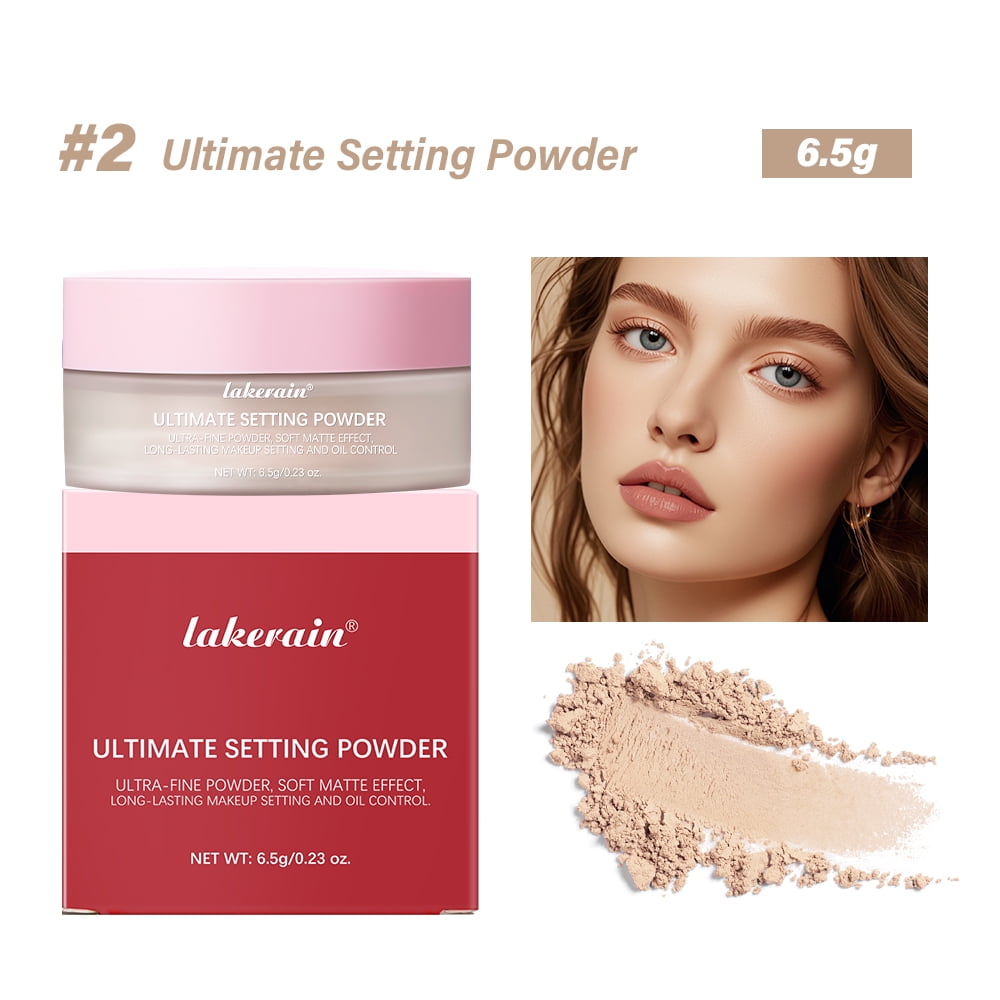 Setting Powder long-Lasting Matte Pink Finish Oil Control and Makeup ...