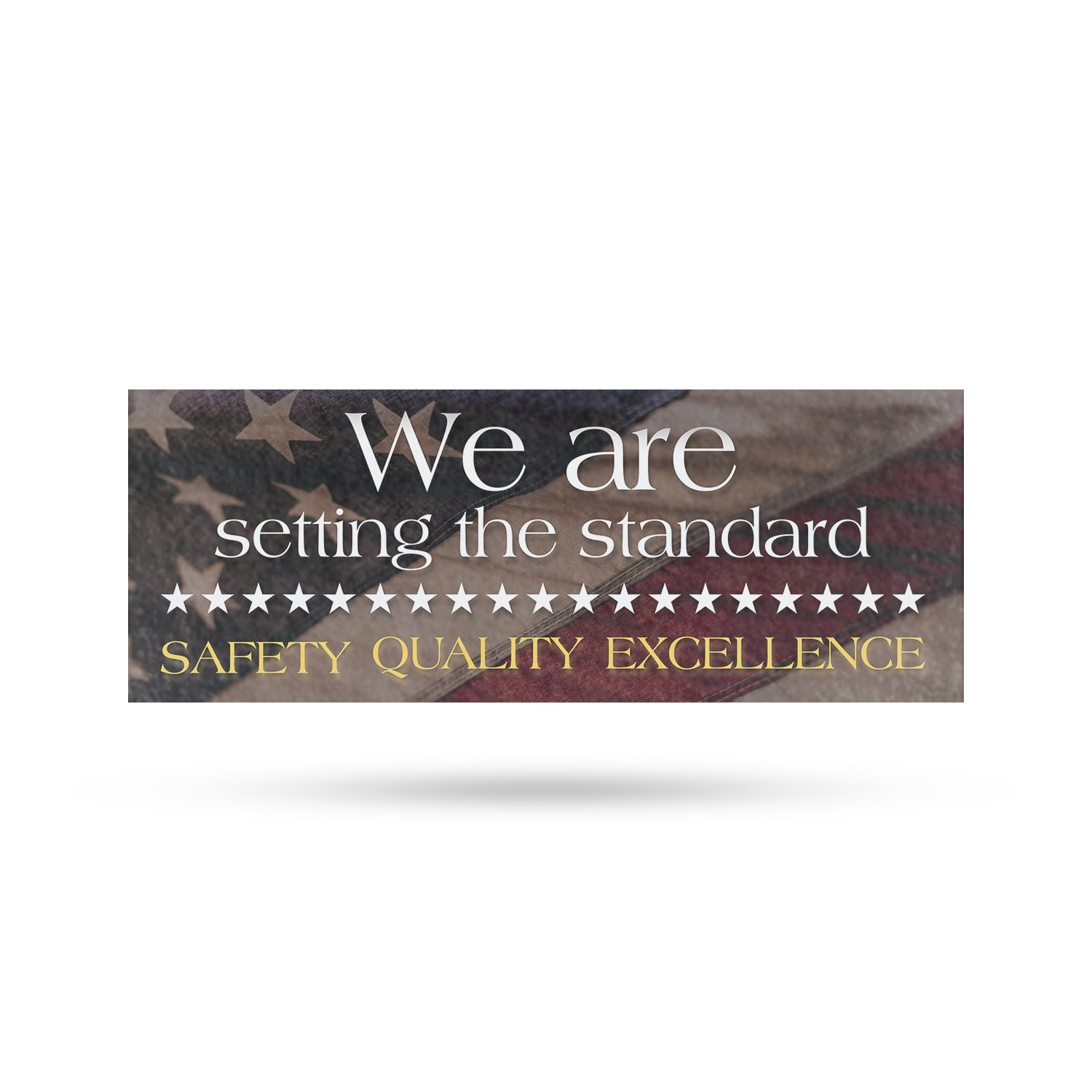 Setting the Standard Safety Vinyl Decal 12 Inch x 5 Inch Weatherproof ...