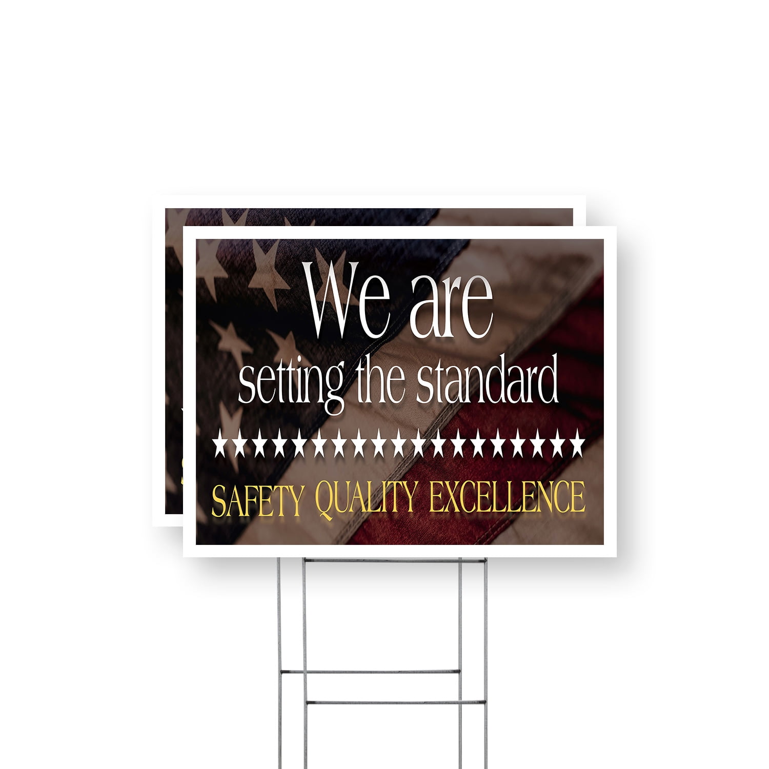 Setting the Standard Safety Yard Sign 2 Pack of 18 Inch x 24 Inch ...