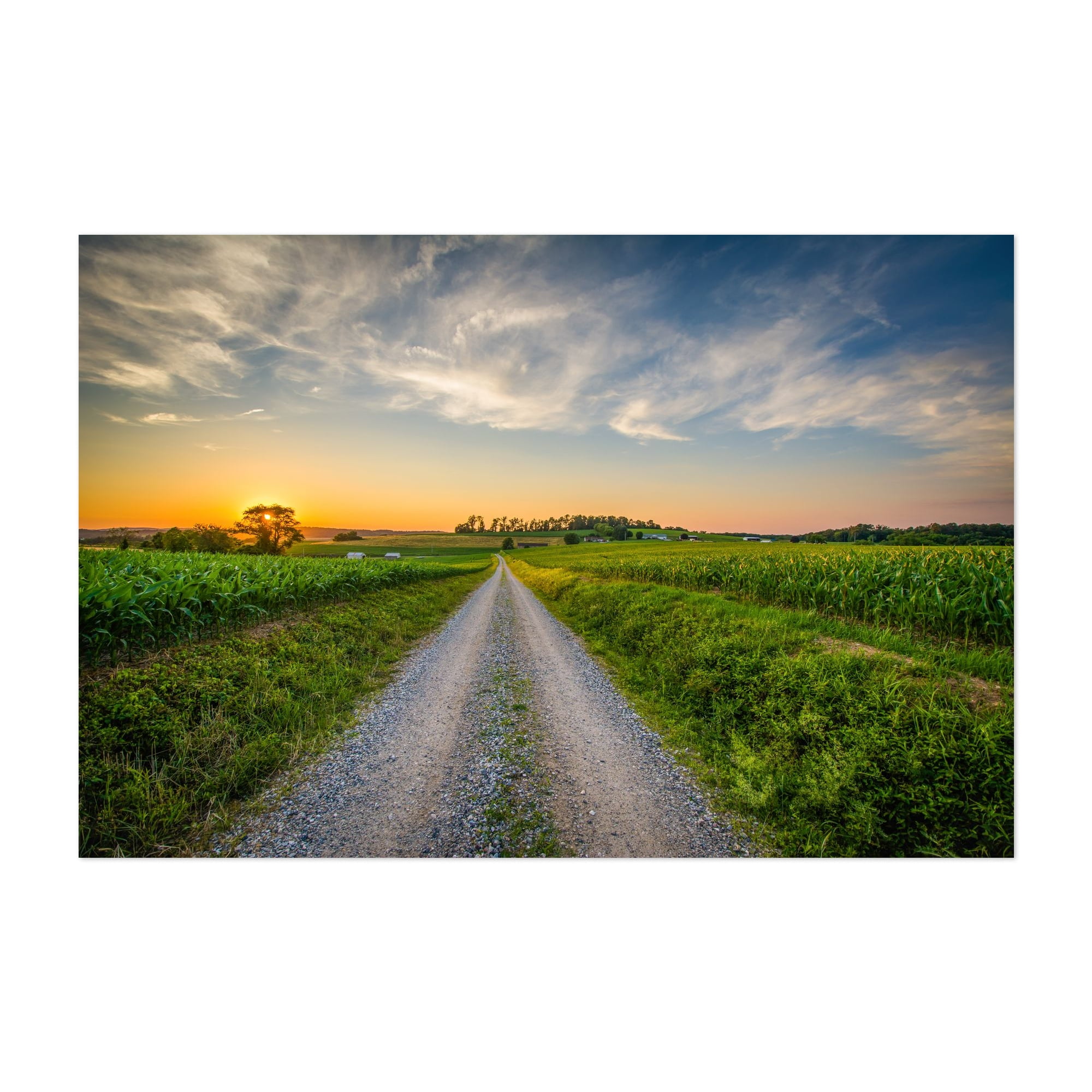 Setting in Jefferson - Pennsylvania Photography Rural Landscape Sunset ...