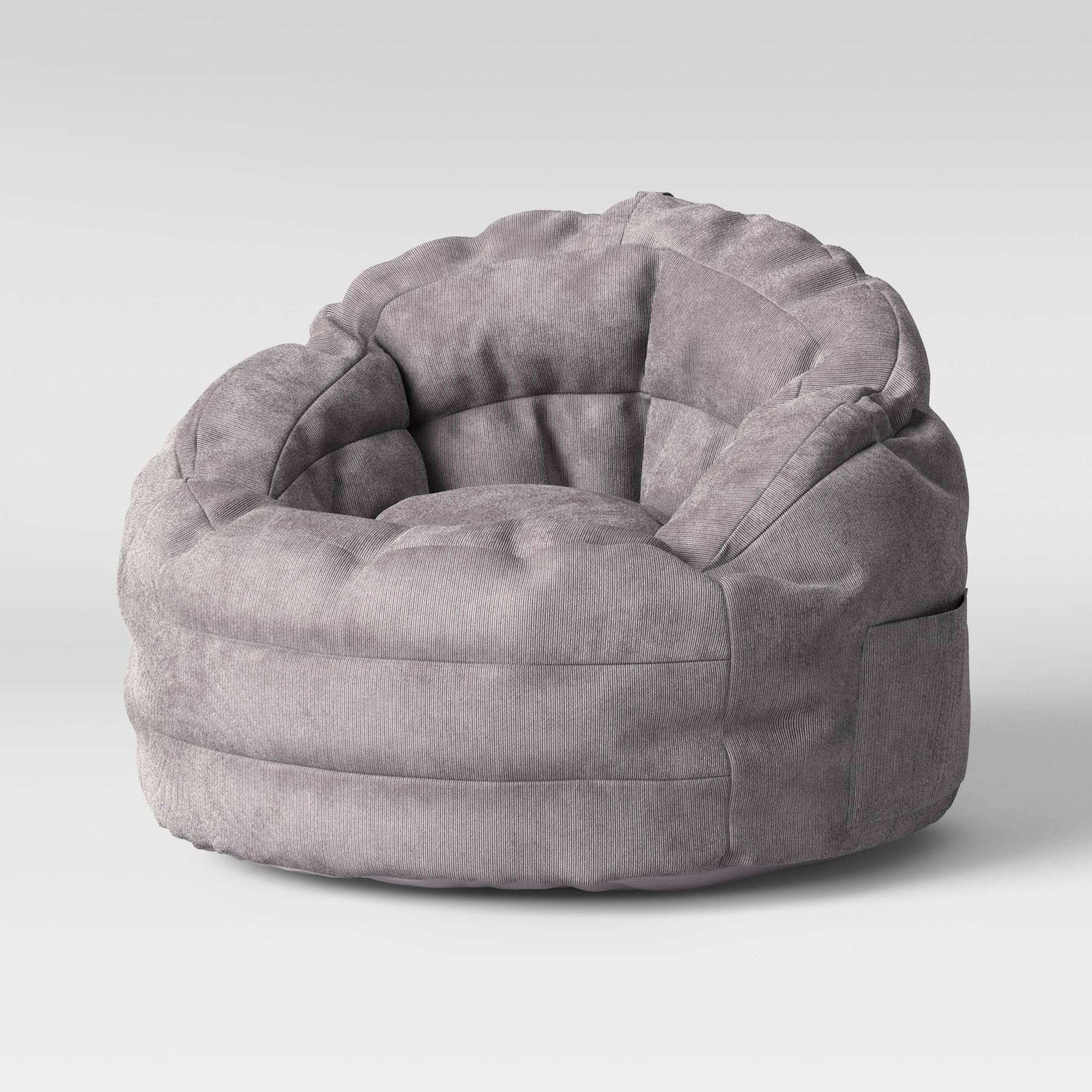 Settle In Kids' Bean Bag Chair Gray - Walmart.com