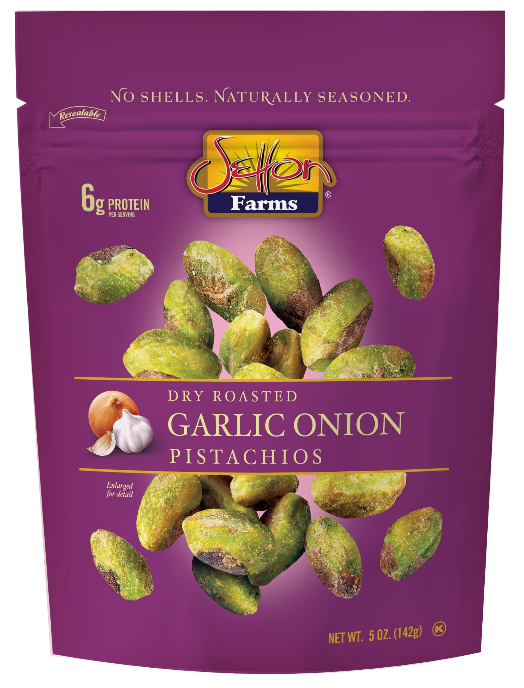 Setton Farms Naturally Seasoned Pistachio HYZ01 Kernels, Garlic Onion ...