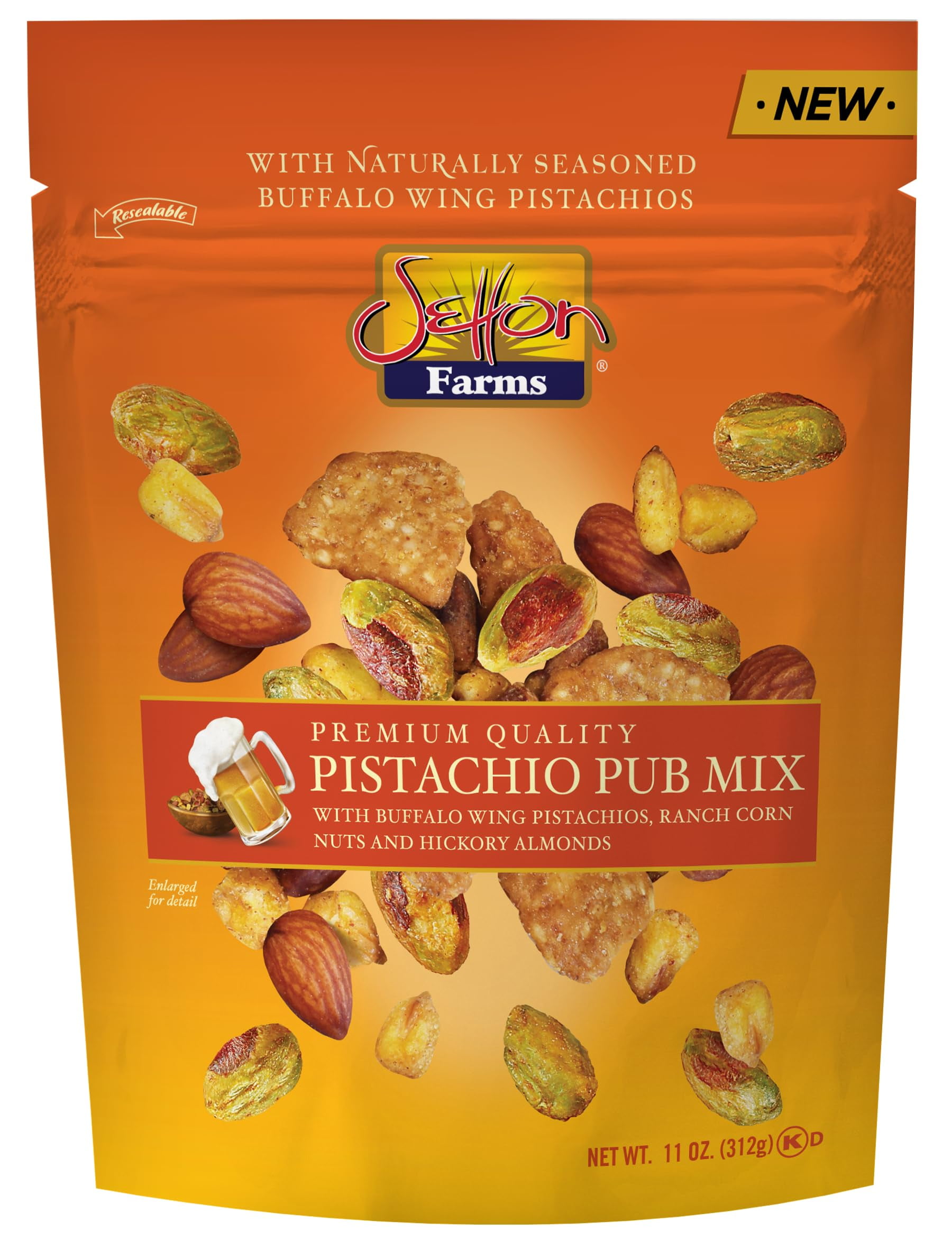 Setton Farms Pistachio Pub OKA4 Mix 11 Oz. Value Bag. With Buffalo Wing ...
