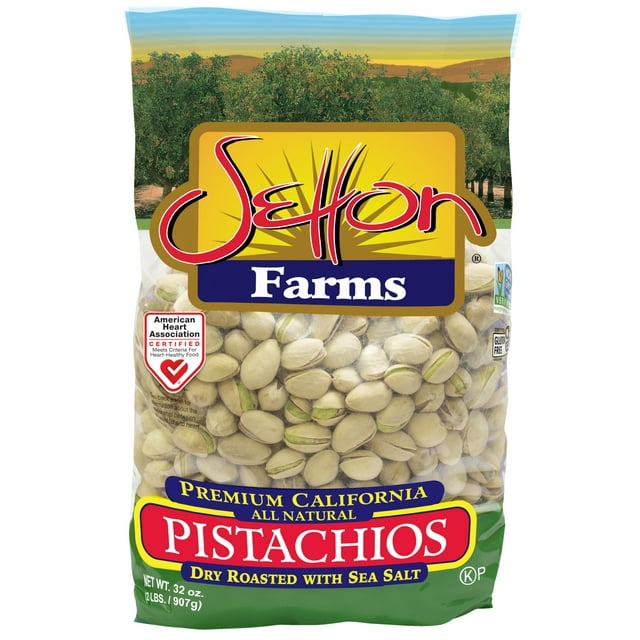 Setton Farms Roasted and BDF32 Salted Premium California Pistachios 2lb ...