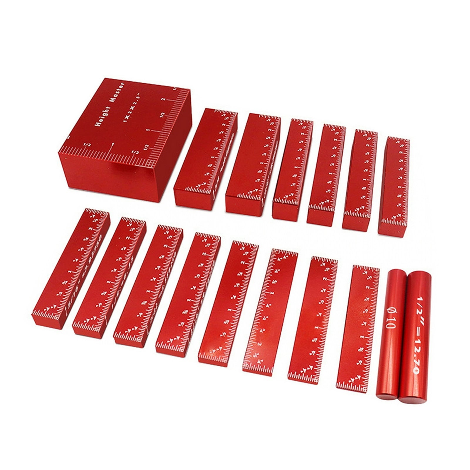 Setup Blocks Height Gauge Set 17 PCS Precision Aluminum Woodworking ...