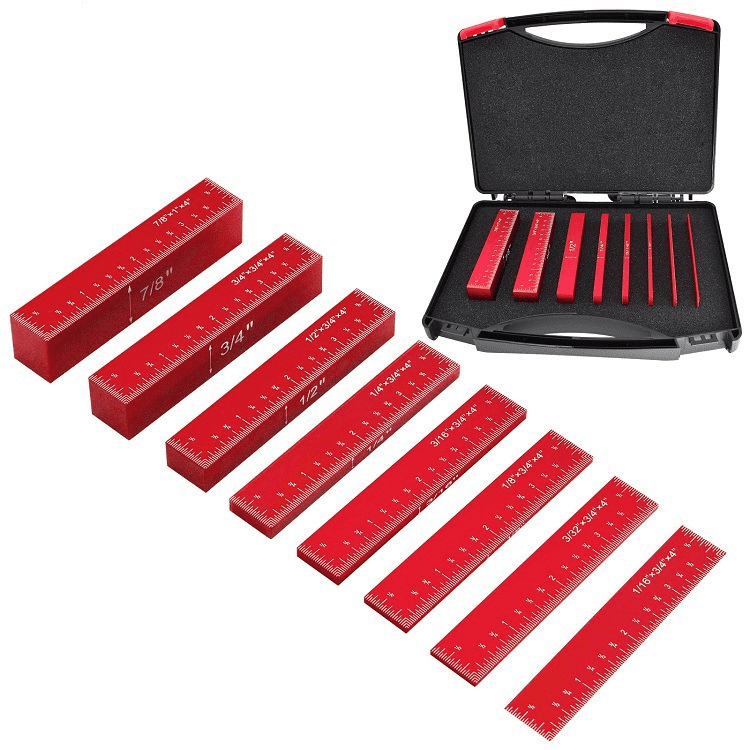 Setup Blocks Height Gauge Set, 8PCS Precision Aluminum Setup Bars for ...