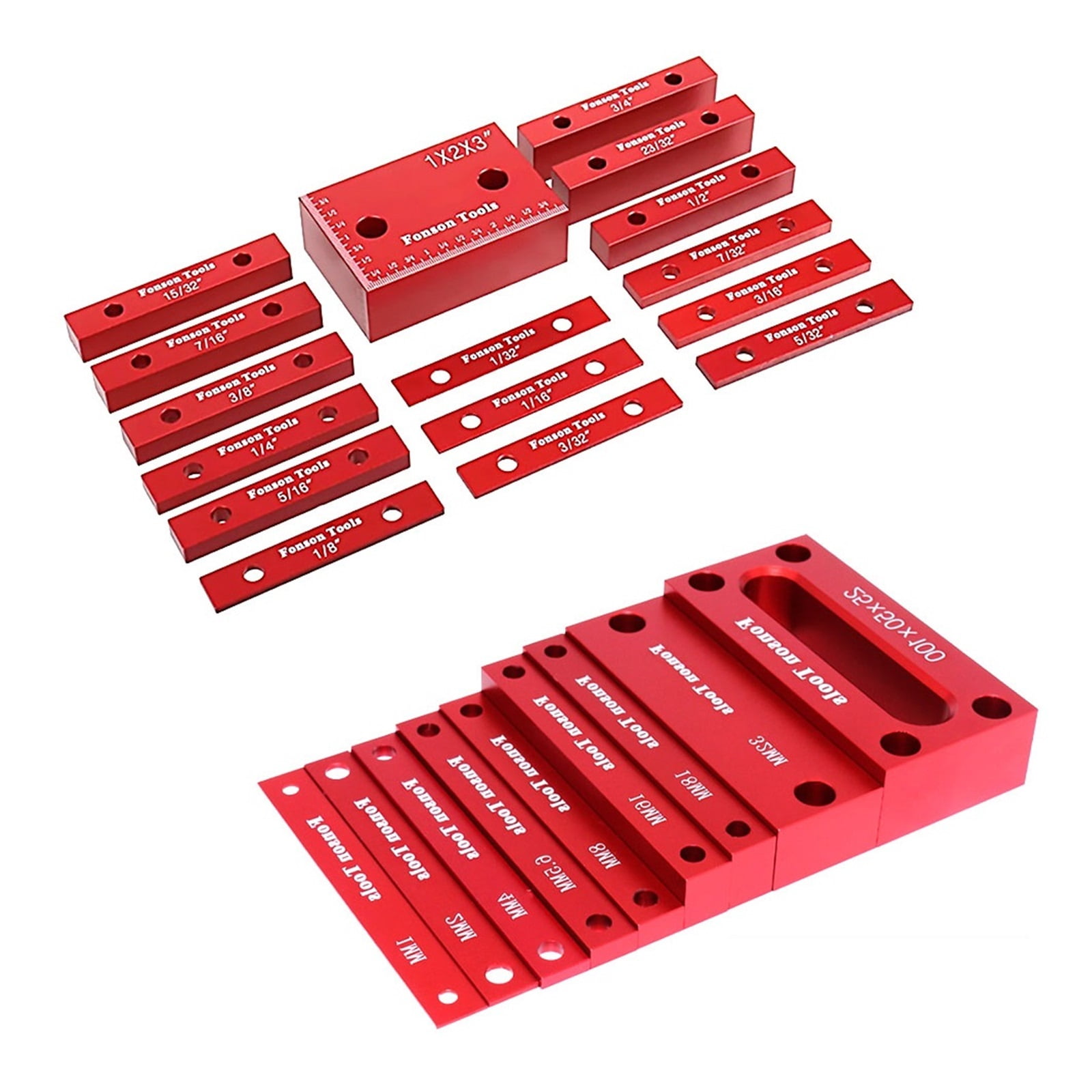 Setup Blocks Woodworking - Aluminum Height Gauge Blocks Set - Precision ...