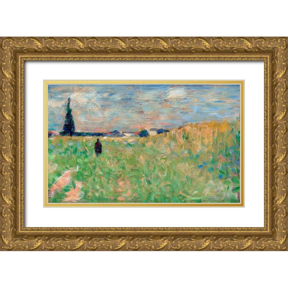 Seurat, Georges 14x10 Gold Ornate Wood Framed with Double Matting ...