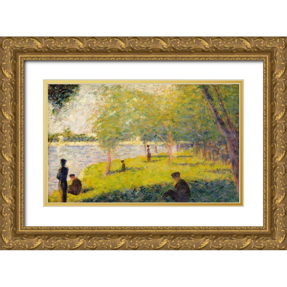 Seurat, Georges 14x10 Gold Ornate Wood Framed with Double Matting ...