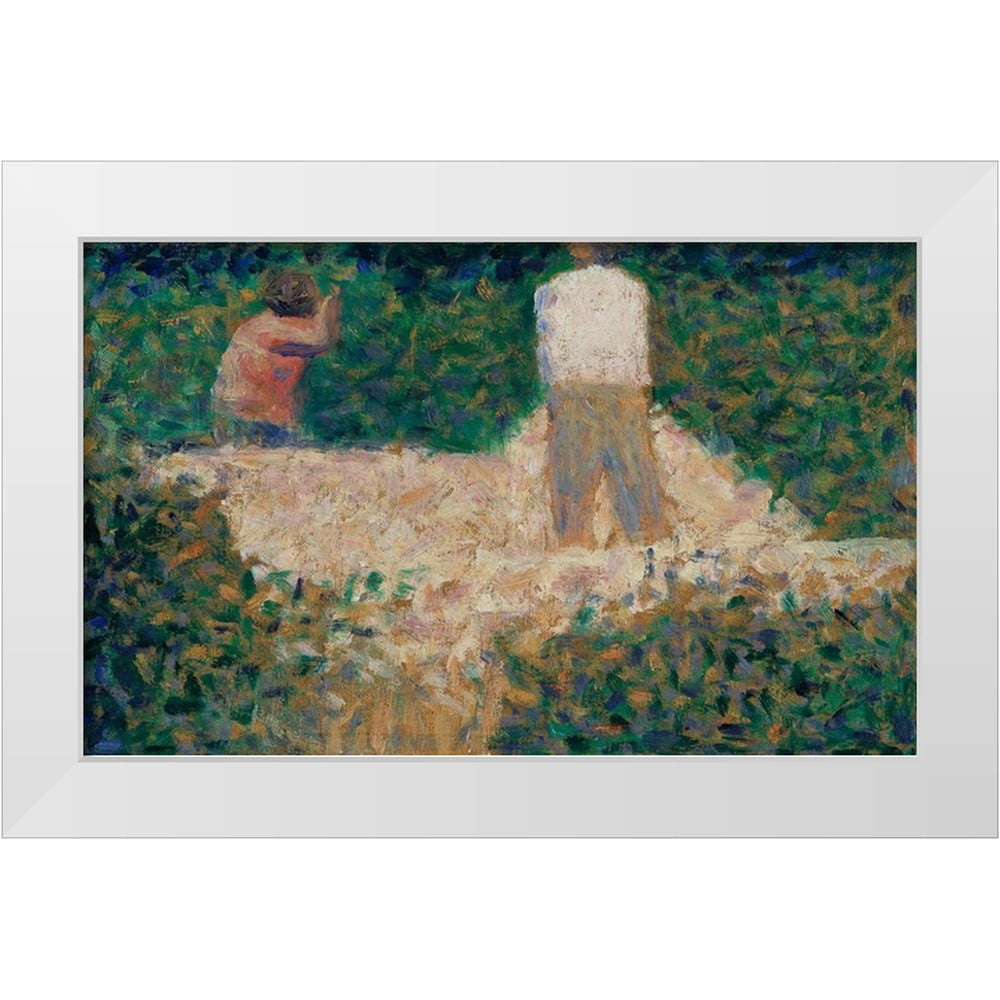 Seurat, Georges 14x10 White Modern Wood Framed Museum Art Print Titled ...