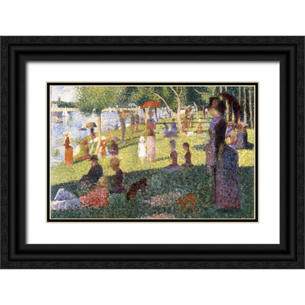 Seurat, Georges 14x11 Black Ornate Wood Framed with Double Matting ...