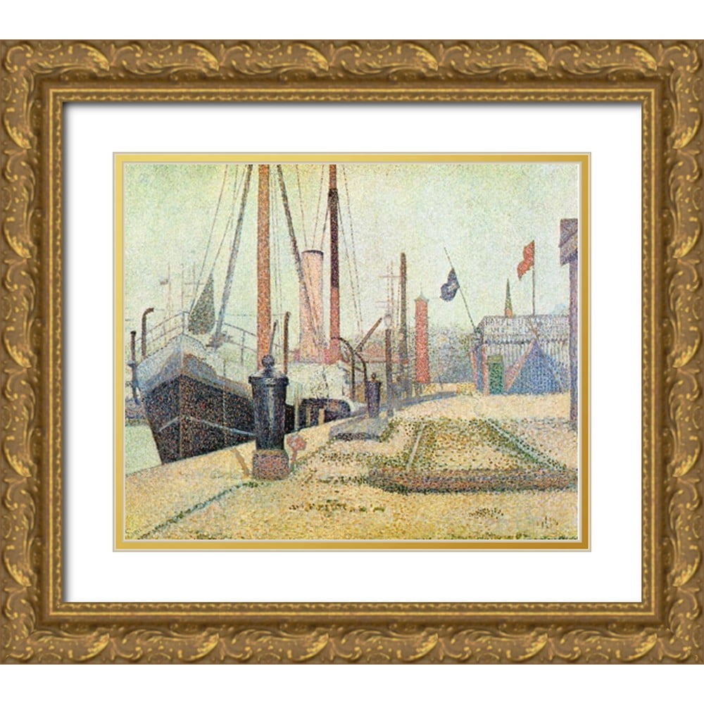 Seurat, Georges 14x12 Gold Ornate Wood Framed with Double Matting ...