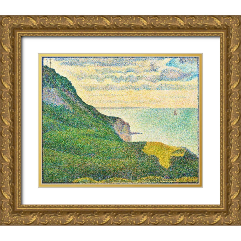 Seurat, Georges 14x12 Gold Ornate Wood Framed with Double Matting ...