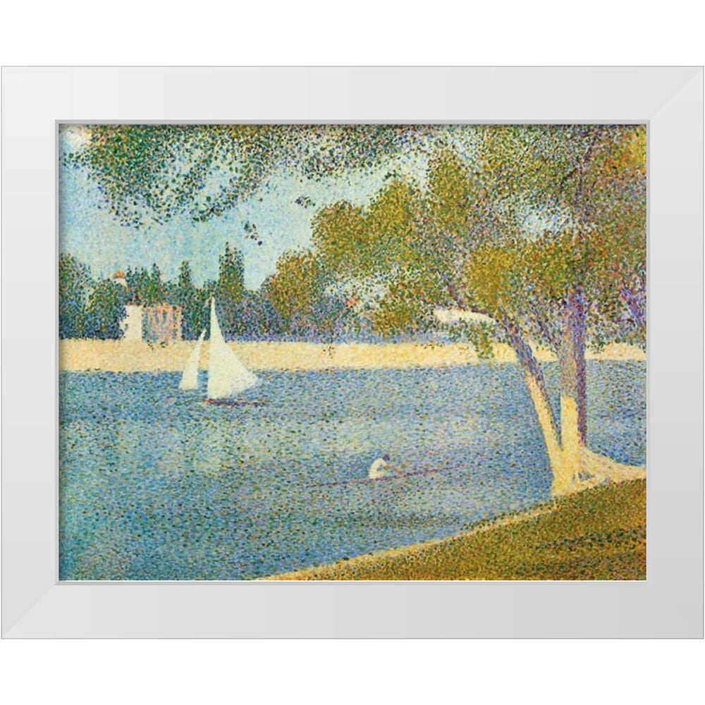 Seurat, Georges 14x12 White Modern Wood Framed Museum Art Print Titled ...