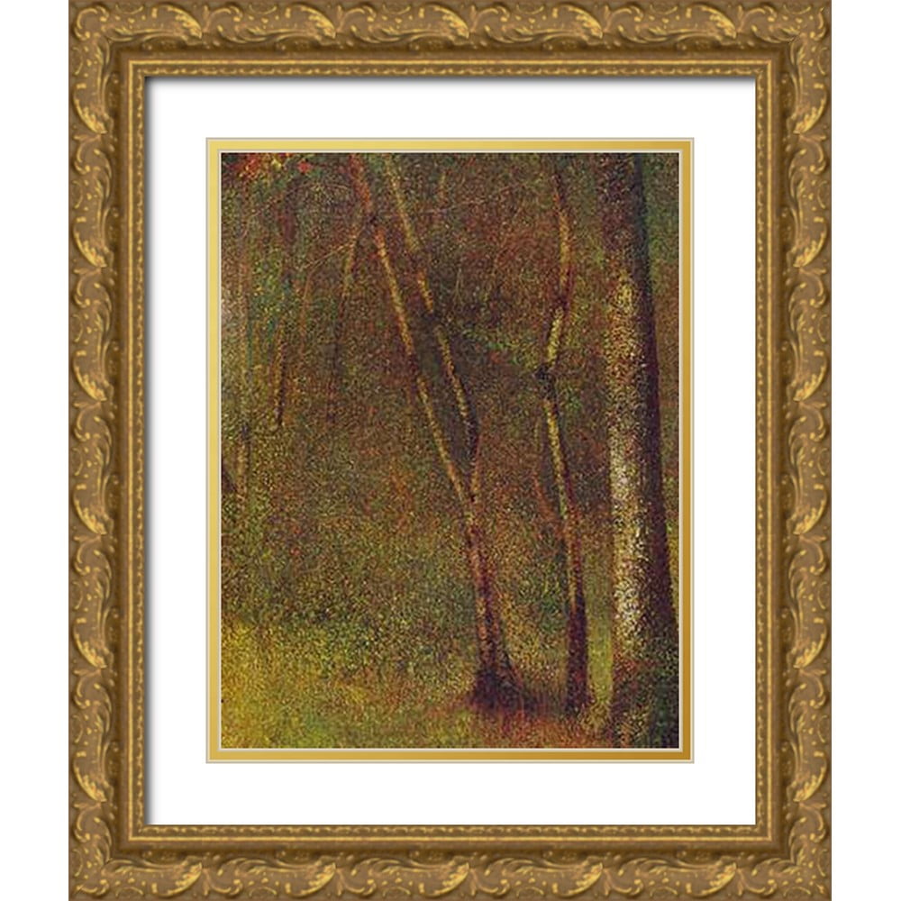 Seurat, Georges 15x18 Gold Ornate Wood Framed with Double Matting ...