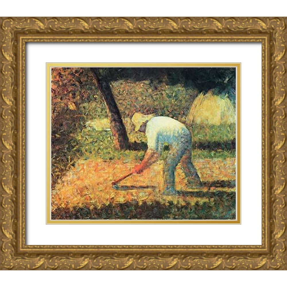 Seurat, Georges 17x15 Gold Ornate Wood Framed with Double Matting ...