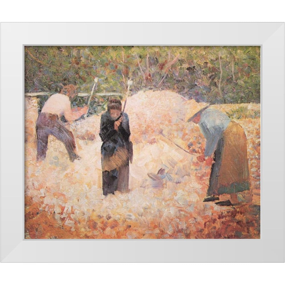 Seurat, Georges 31x26 White Modern Wood Framed Museum Art Print Titled ...