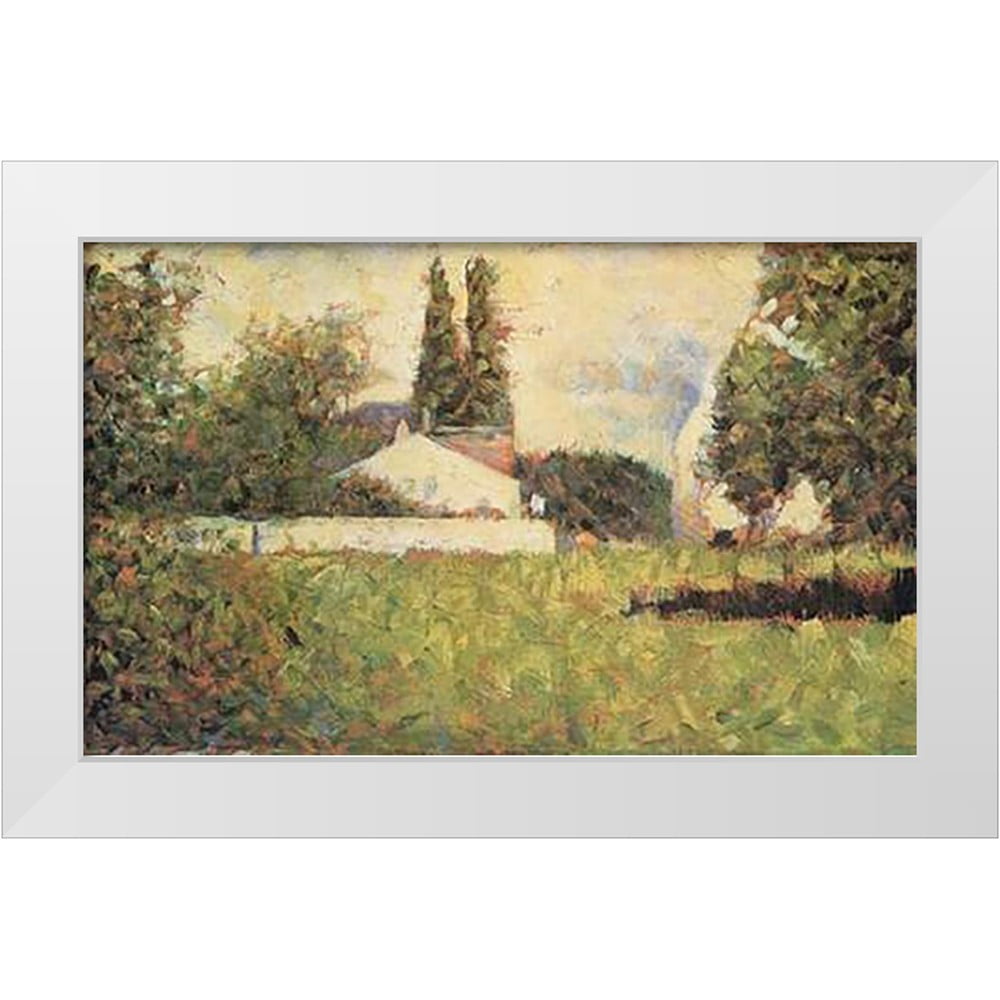 Seurat, Georges 32x21 White Modern Wood Framed Museum Art Print Titled ...