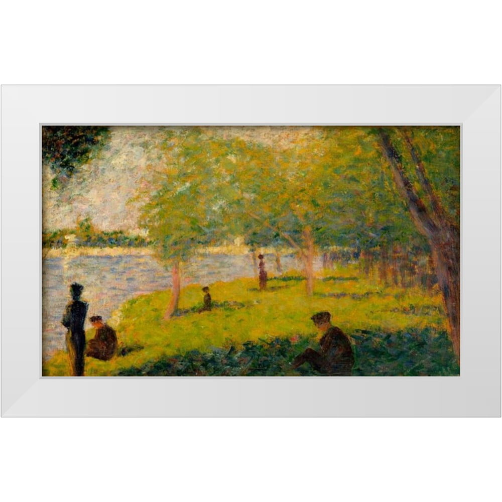 Seurat, Georges 32x21 White Modern Wood Framed Museum Art Print Titled ...