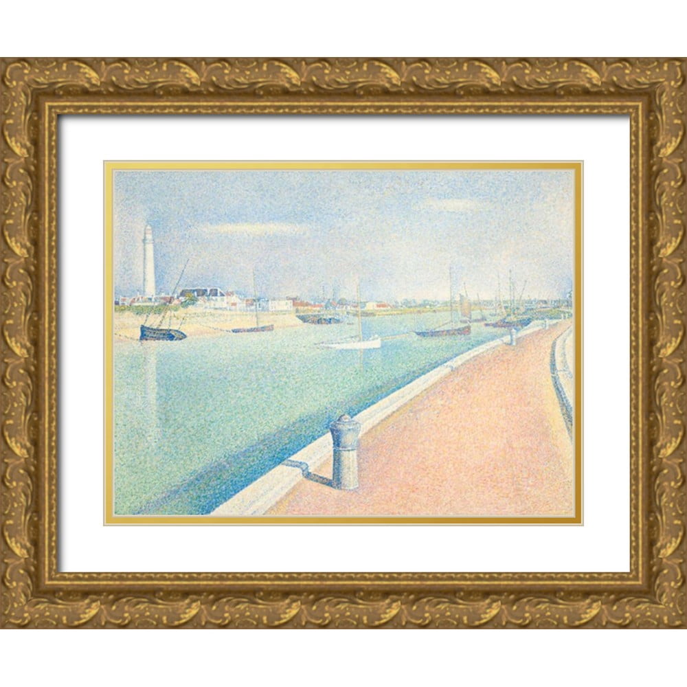 Seurat, Georges 32x25 Gold Ornate Wood Framed with Double Matting ...