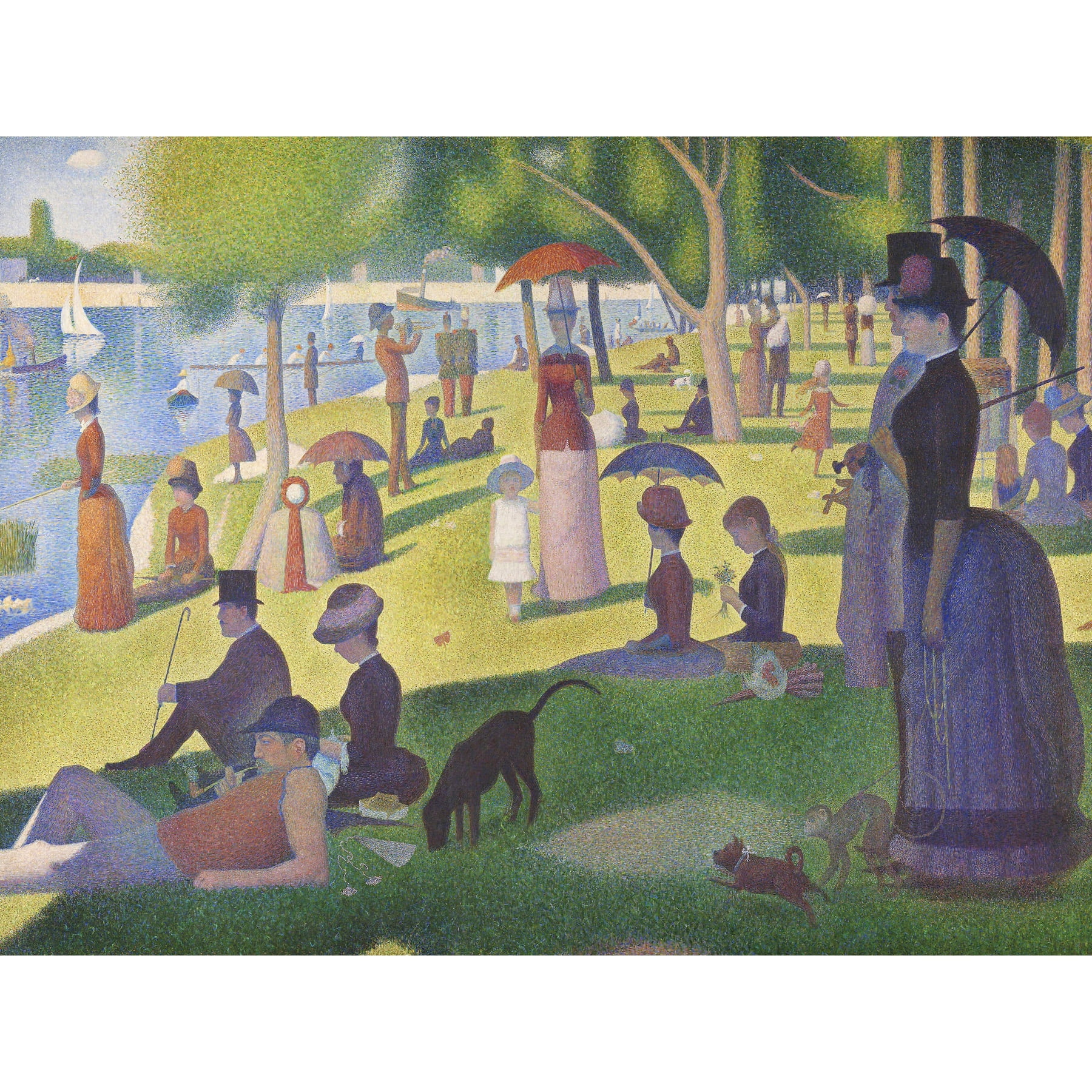 Seurat Sunday Afternoon Island La Grande Jatte Extra Large XL Wall Art ...