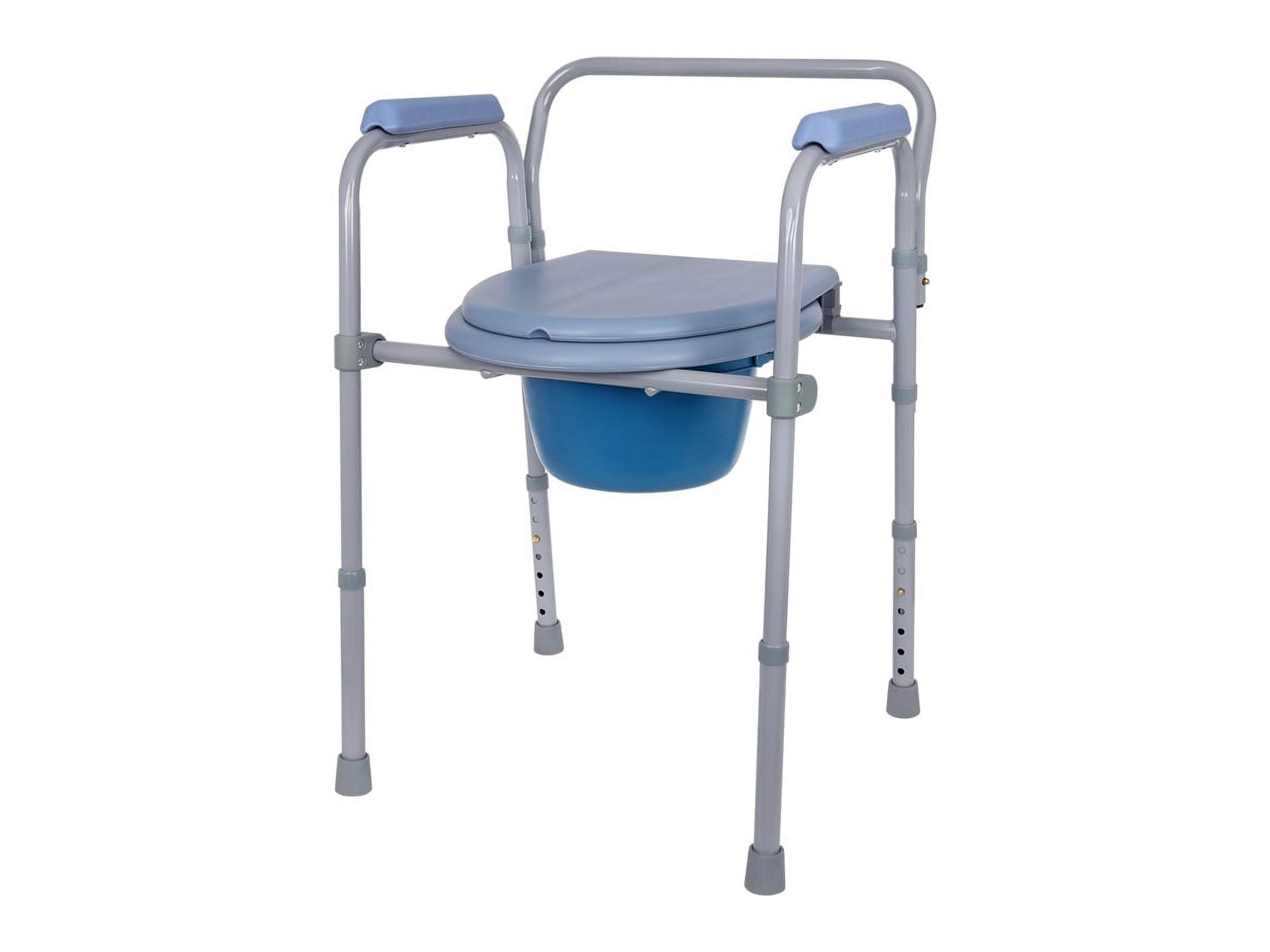 SevaCare by Monoprice Foldable 3‑in‑1 Bedside Commode Chair with ...