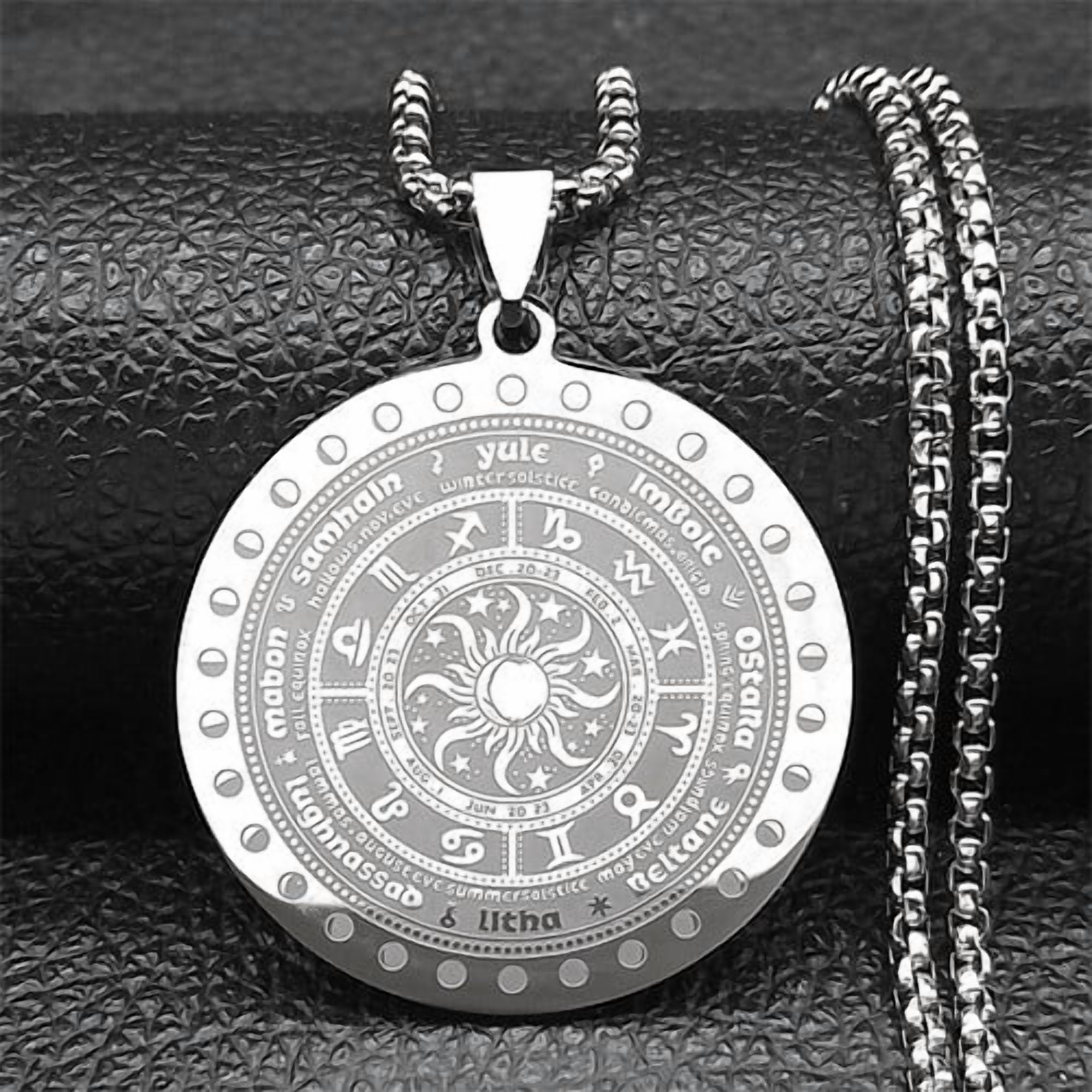 Seven Archangels Medal Angel Necklace for Women Men 14K Yellow Gold ...