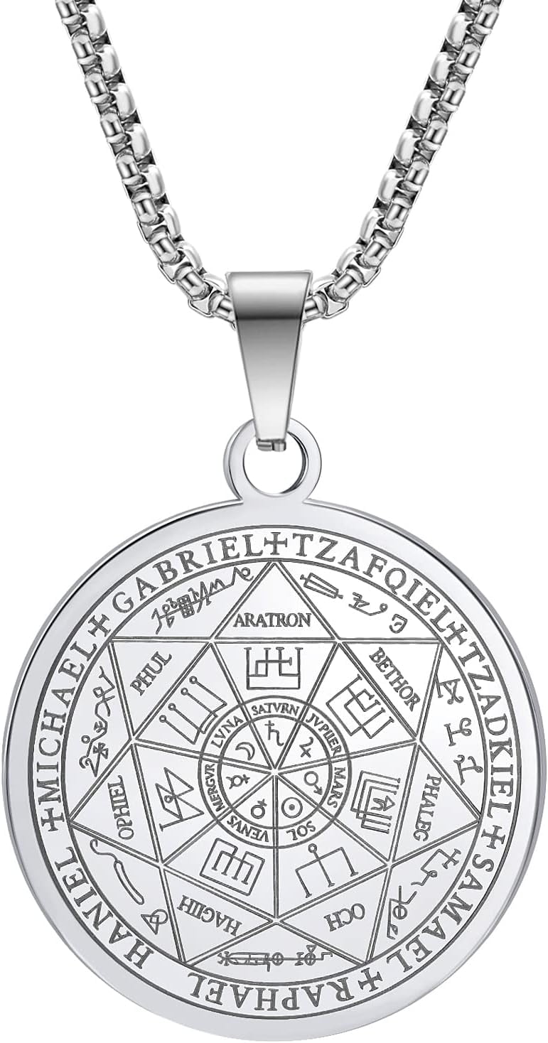 Seven Archangels Pendant Necklace For Men Women Protection Amulet ...