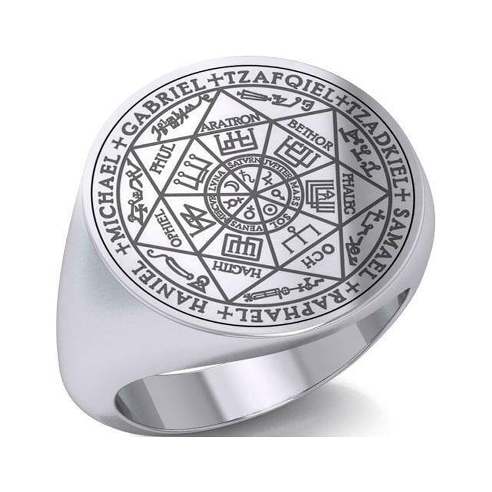 Seven Archangels Seals Signet Ring 925 Sterling Silver Fine Angel Faith ...