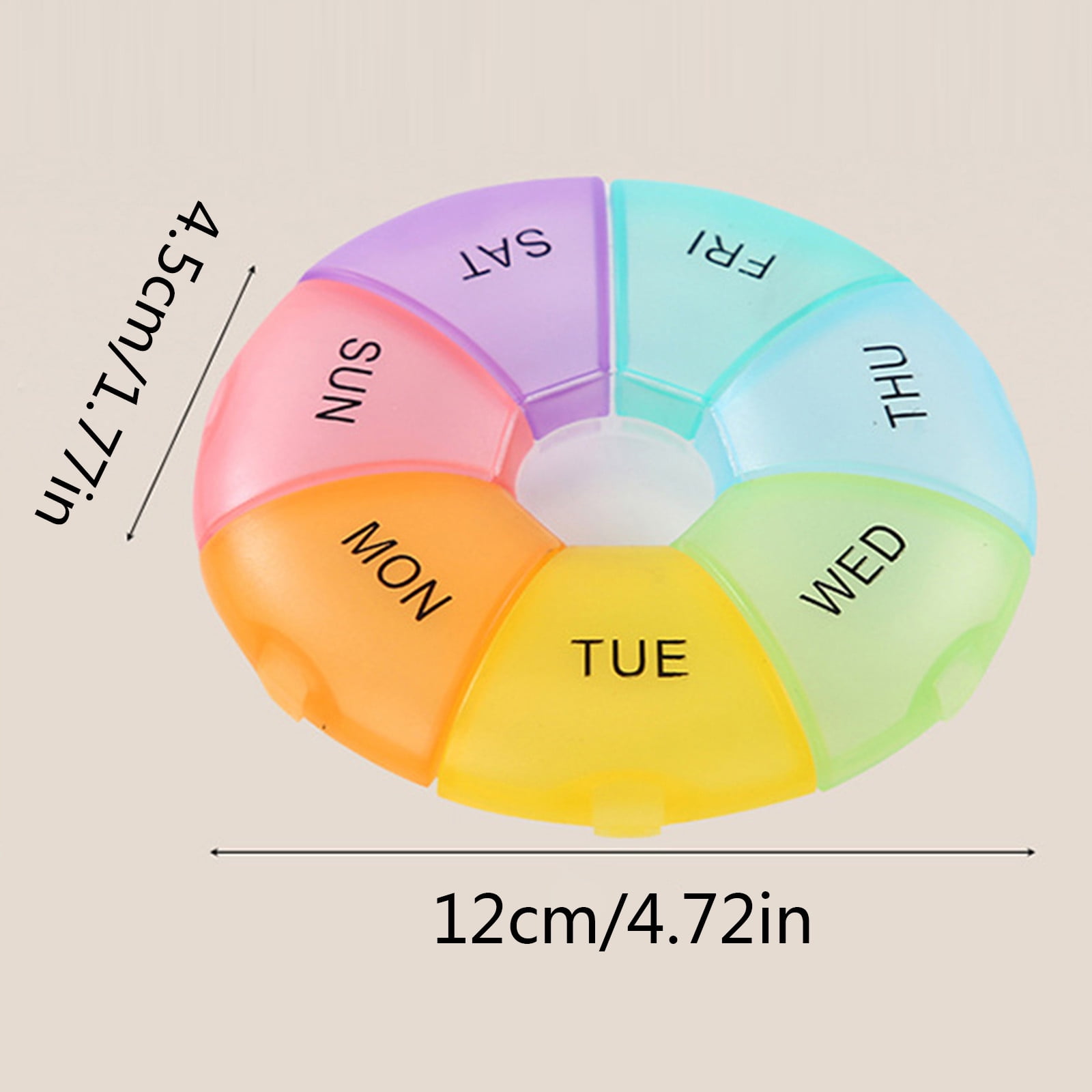 Seven Cell Rainbow Color Portable Box Sorting Storage Box Seven Cell ...