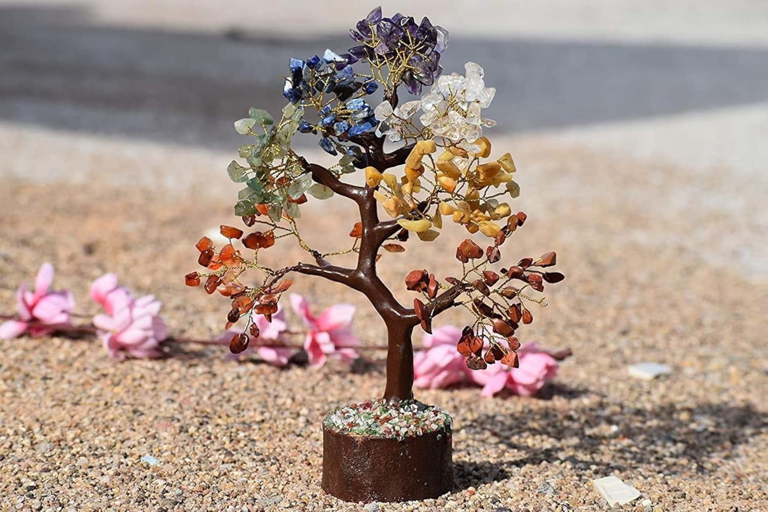 Seven Chakra Crystal Tree 7 Colorful Crystals Tree for Living Room ...