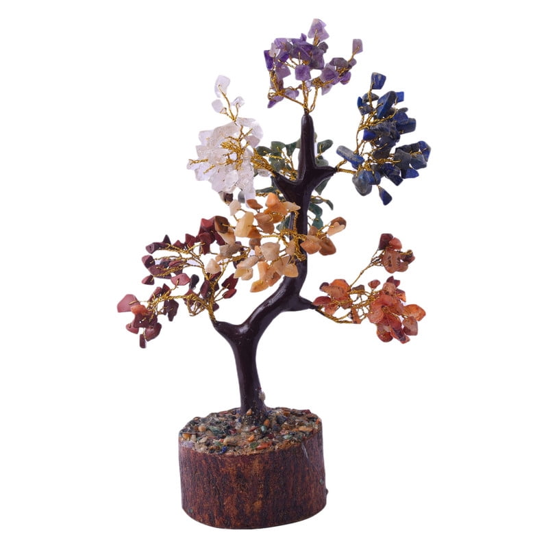 Seven Chakra Natural Stone Tree for Wealth, Health, Prosperity, Mental ...