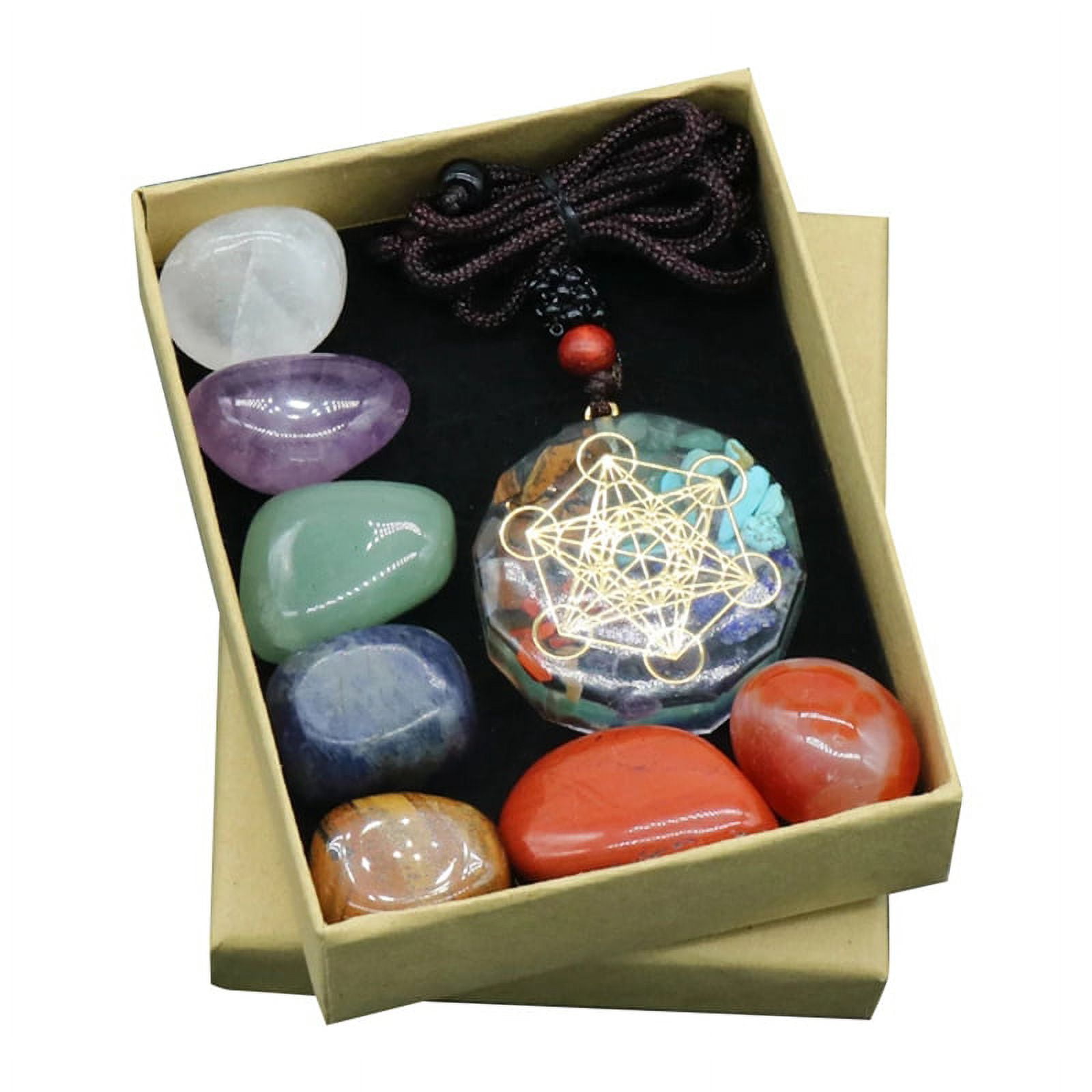 Seven Chakra Set Natural Aura Mixed Crystal Home Decoration Healing ...