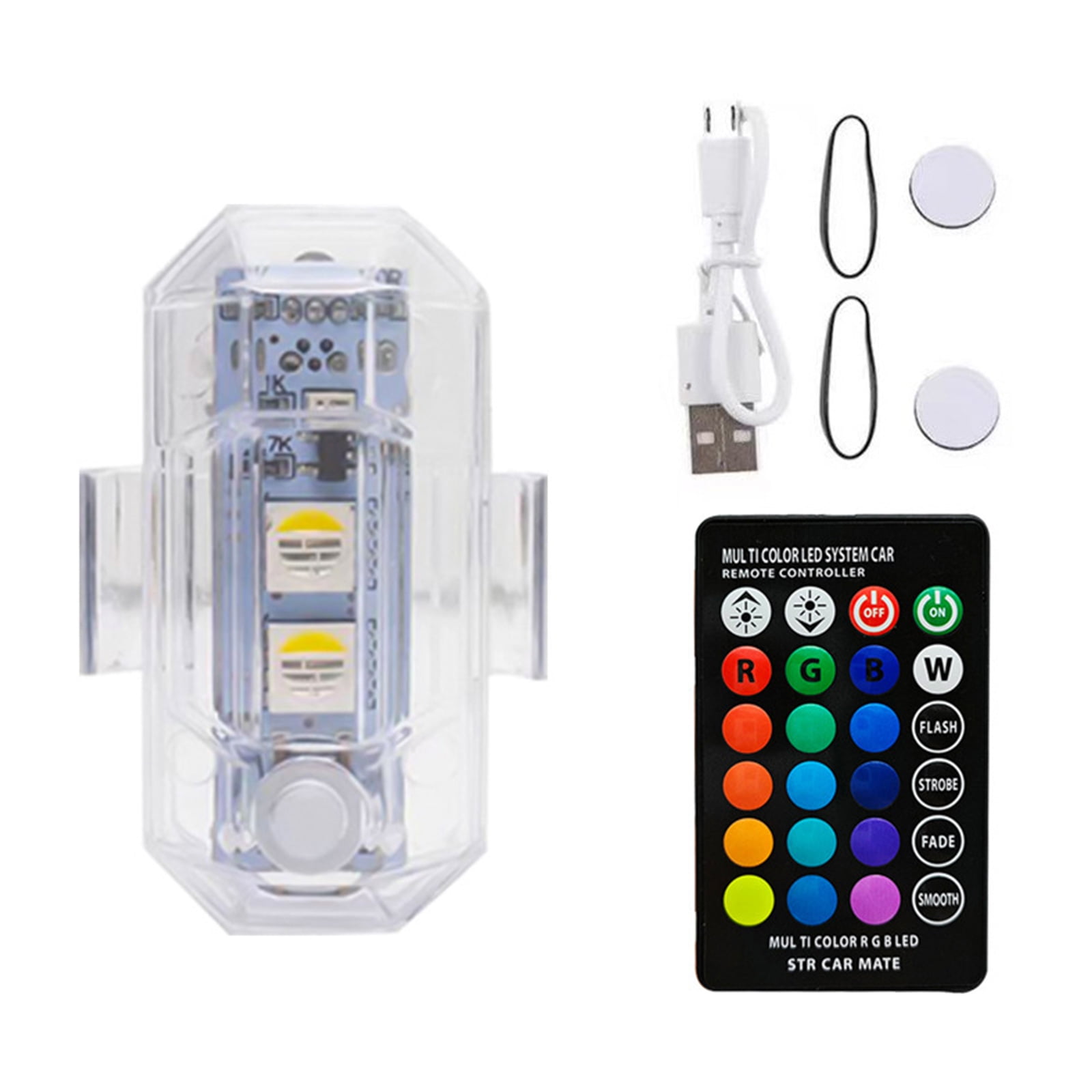 Seven Color LED Flashing Light with Easy Installation Waterproof Car ...