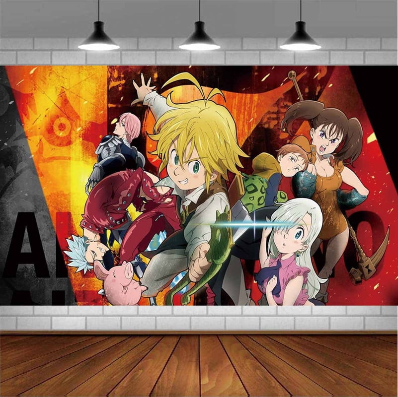 Seven Deadly Sins Backdrop Banner Party Supplies Poster Movie Theme ...