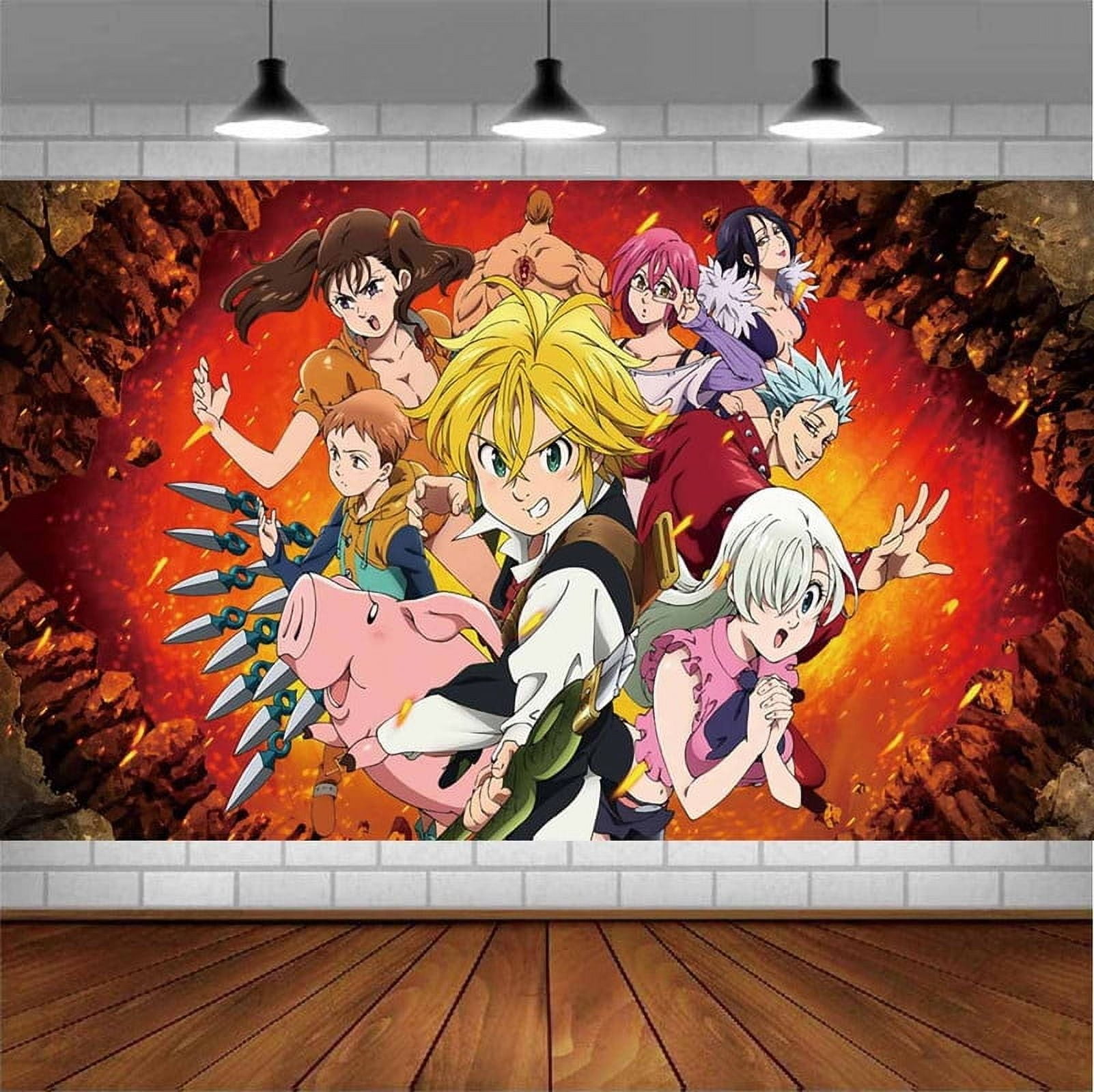 Seven Deadly Sins Backdrop Banner Party Supplies Poster Movie Theme ...
