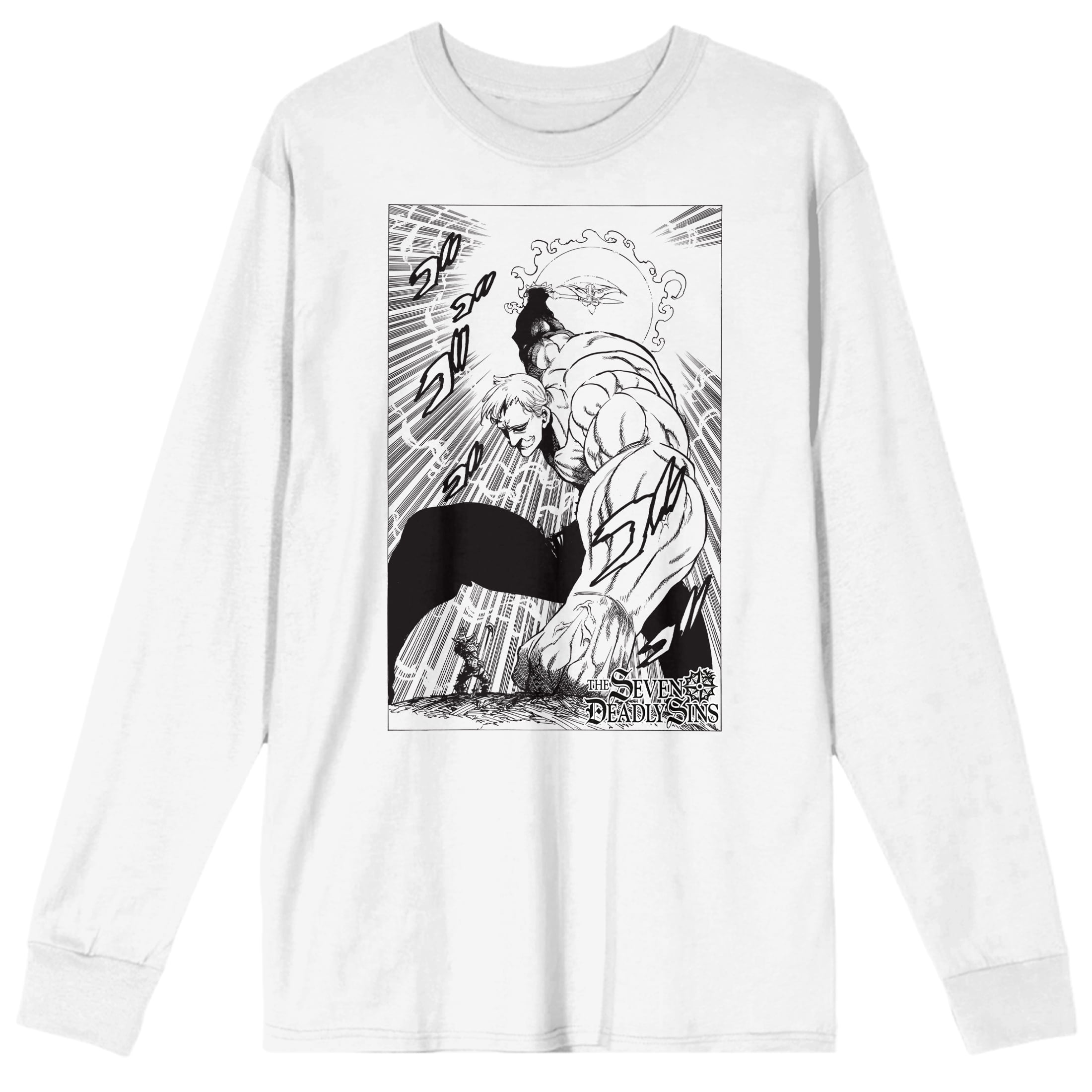 Seven Deadly Sins Escanor With Divine Axe Manga Art Adult White Long ...