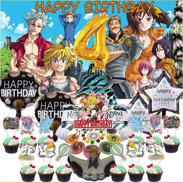 Seven Deadly Sins Party Supplies Decor 4th Kit Balloons Birthday Cake ...