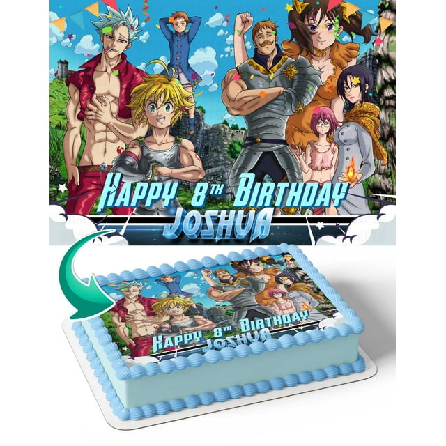 Seven Deadly Sins Season 7 Edible Image Cake Topper Personalized ...