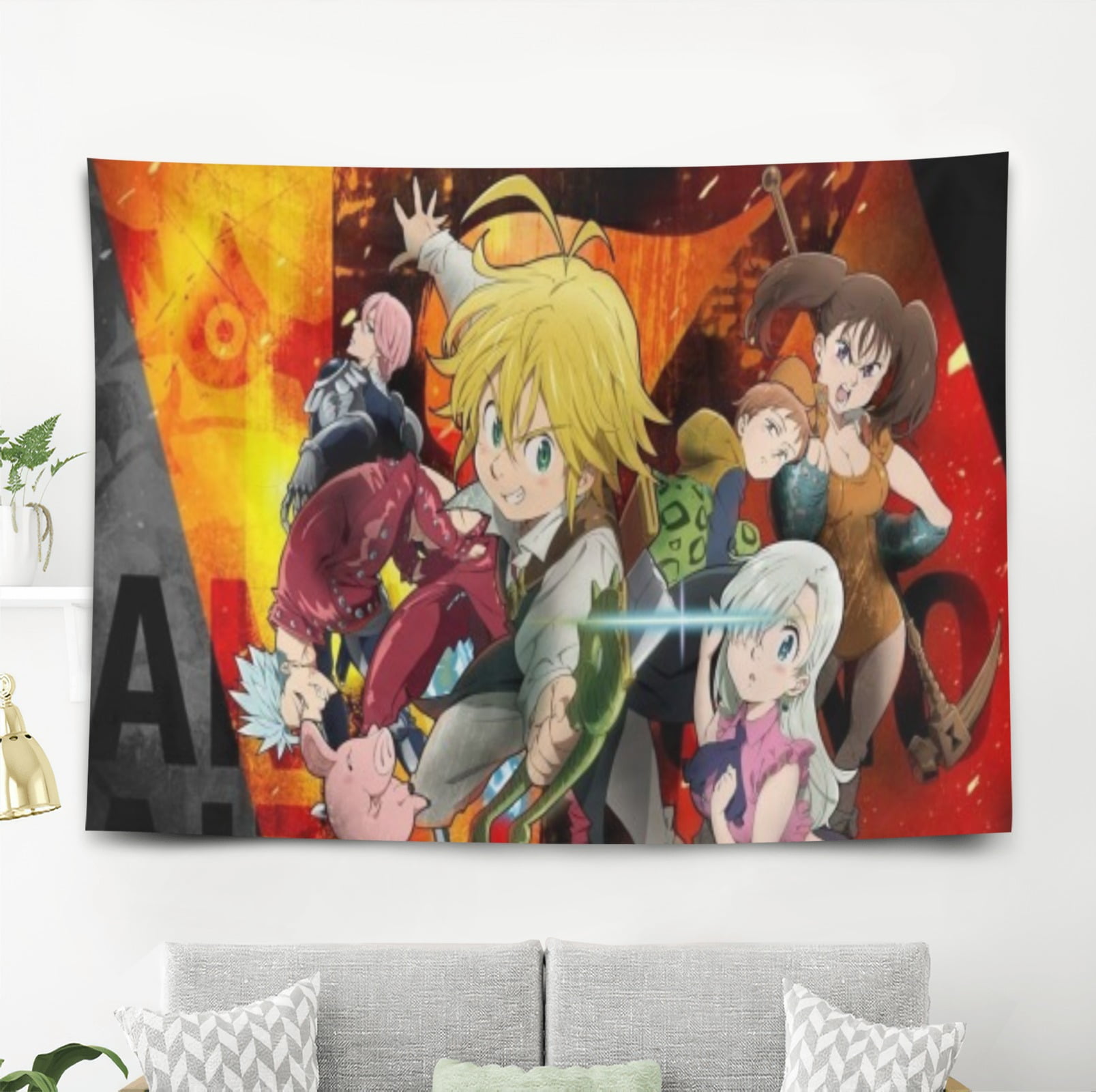 Seven Deadly Sins Tapestry Gift Wall Hanging Backdrop for Room Bedroom ...