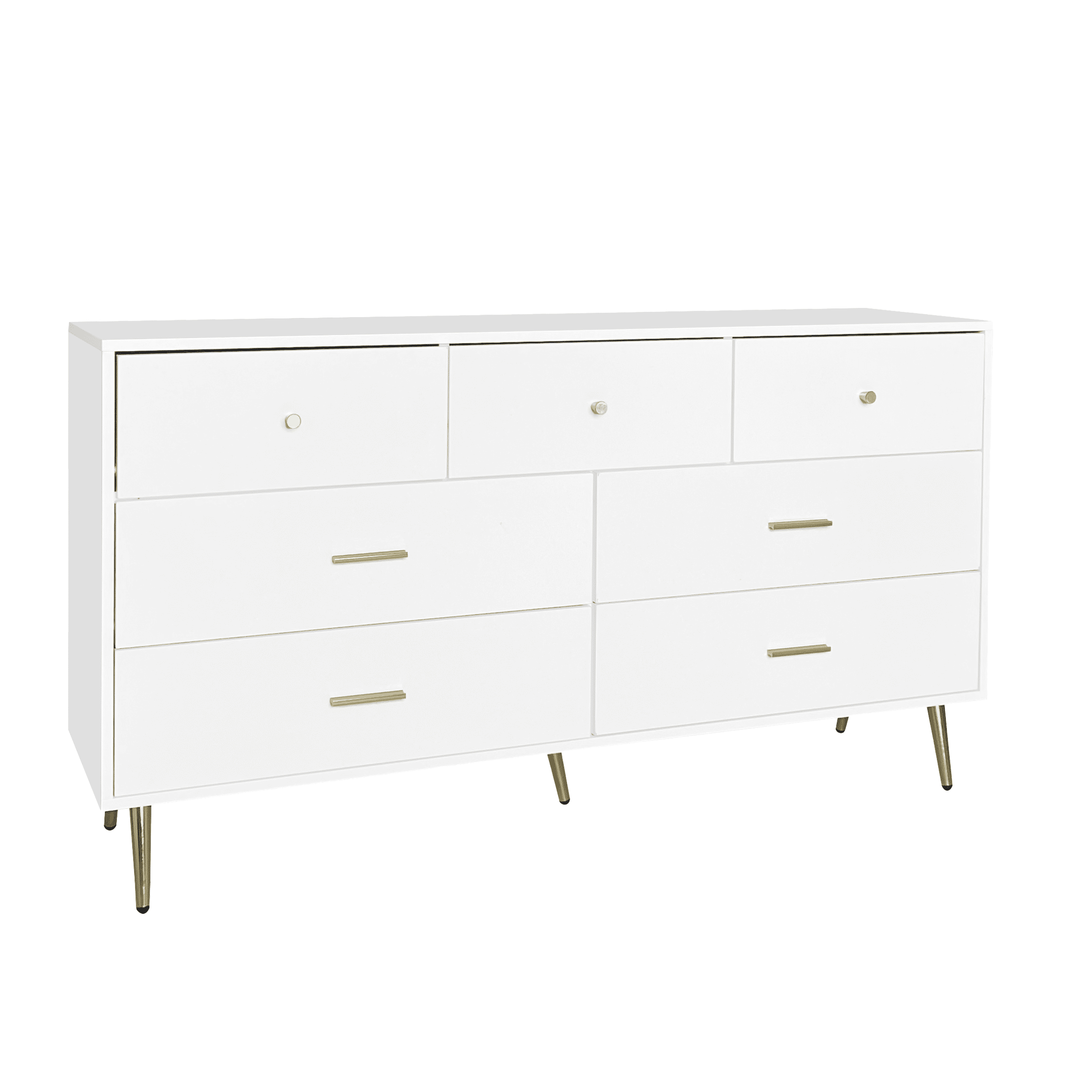 Seven Drawers Large Chest of Drawer Cabinet with Golden Handle and ...