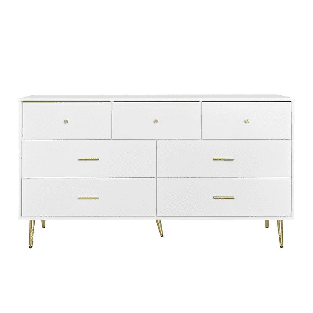 Seven Drawers Large Chest of Drawer Cabinet with Golden Handle and ...