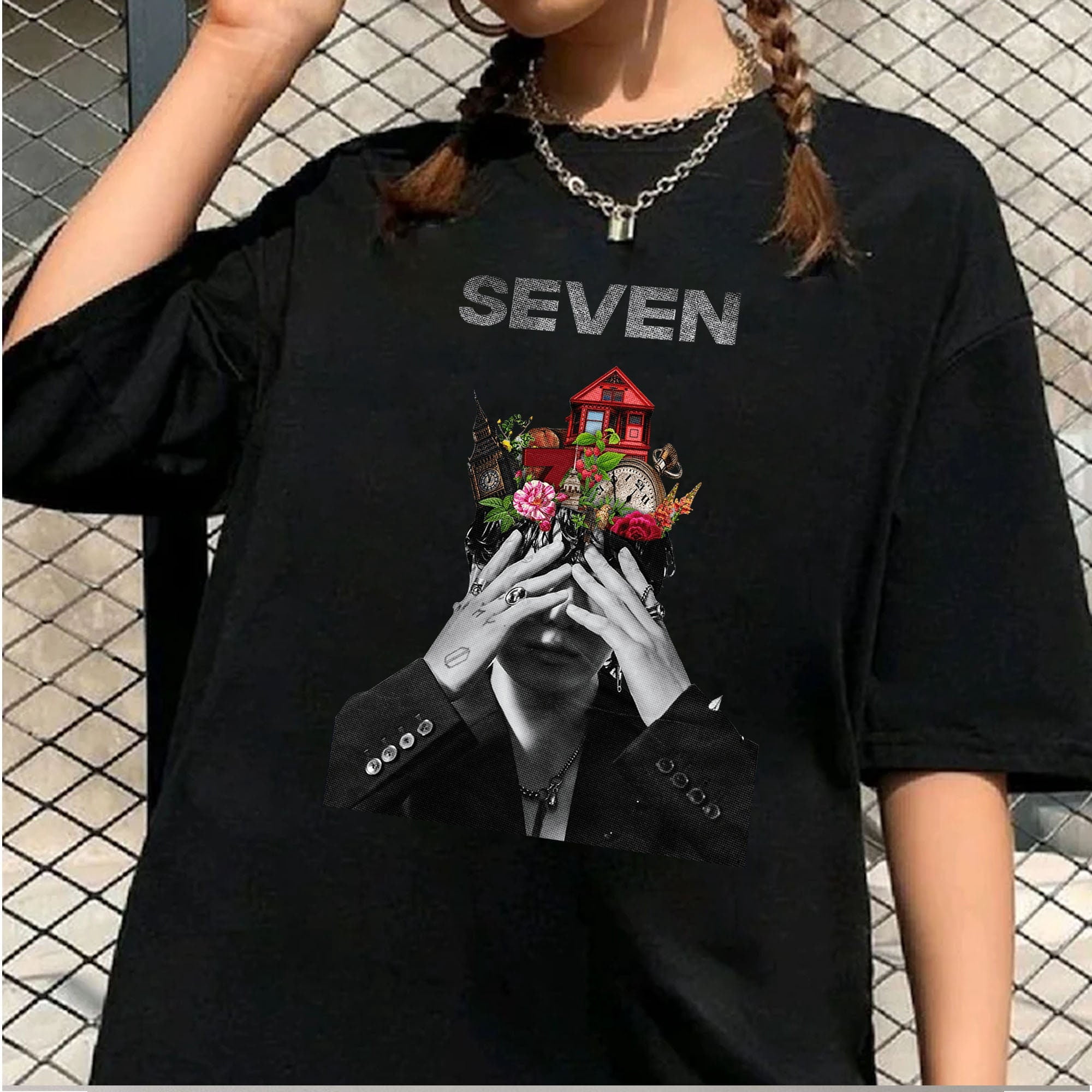 Seven Jungkook Aesthetic Art Shirt, Joen Jungkook Vintage Sweatshirt ...