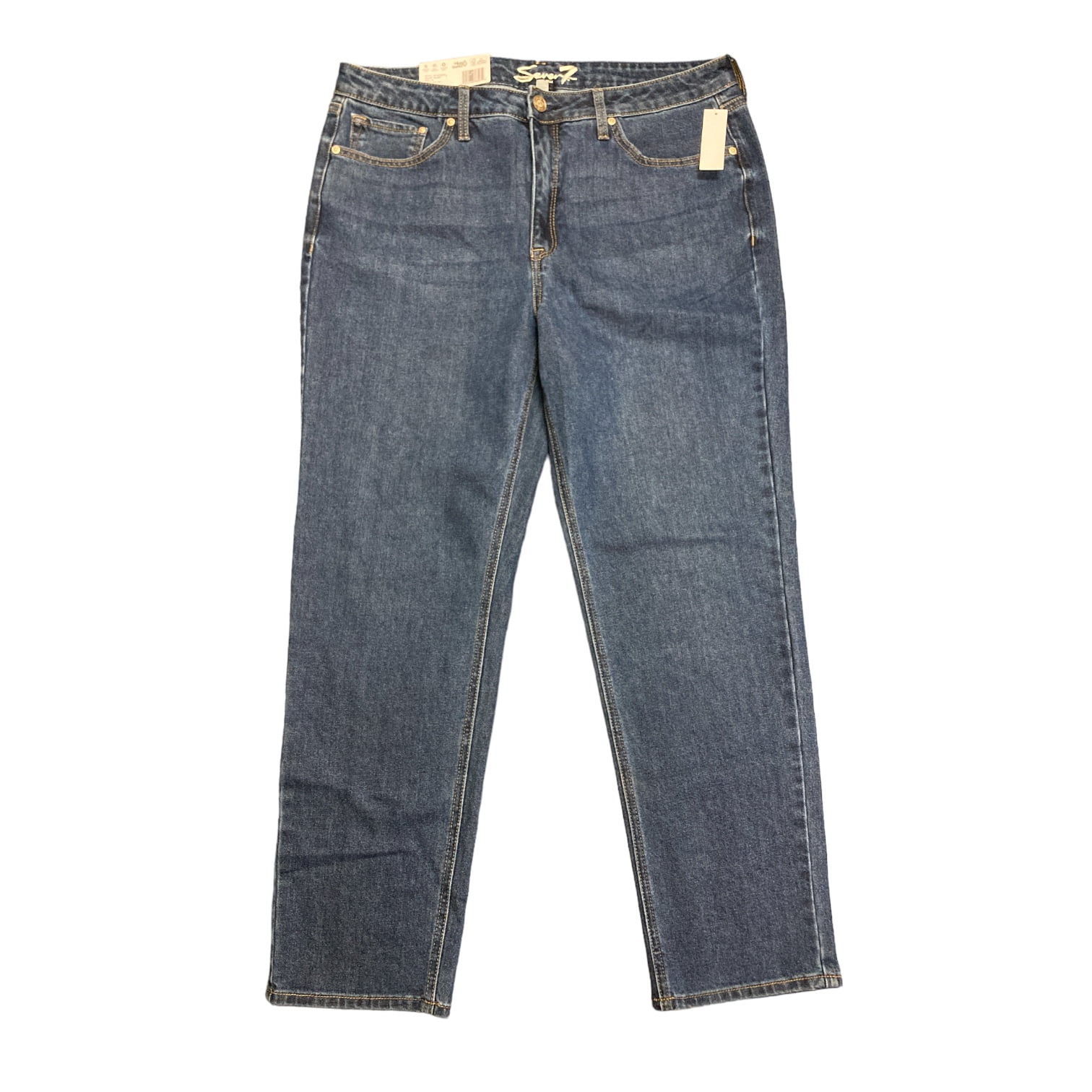 Seven Ladies Vintage-Inspired Flattering High Rise Slim Straight Jean ...